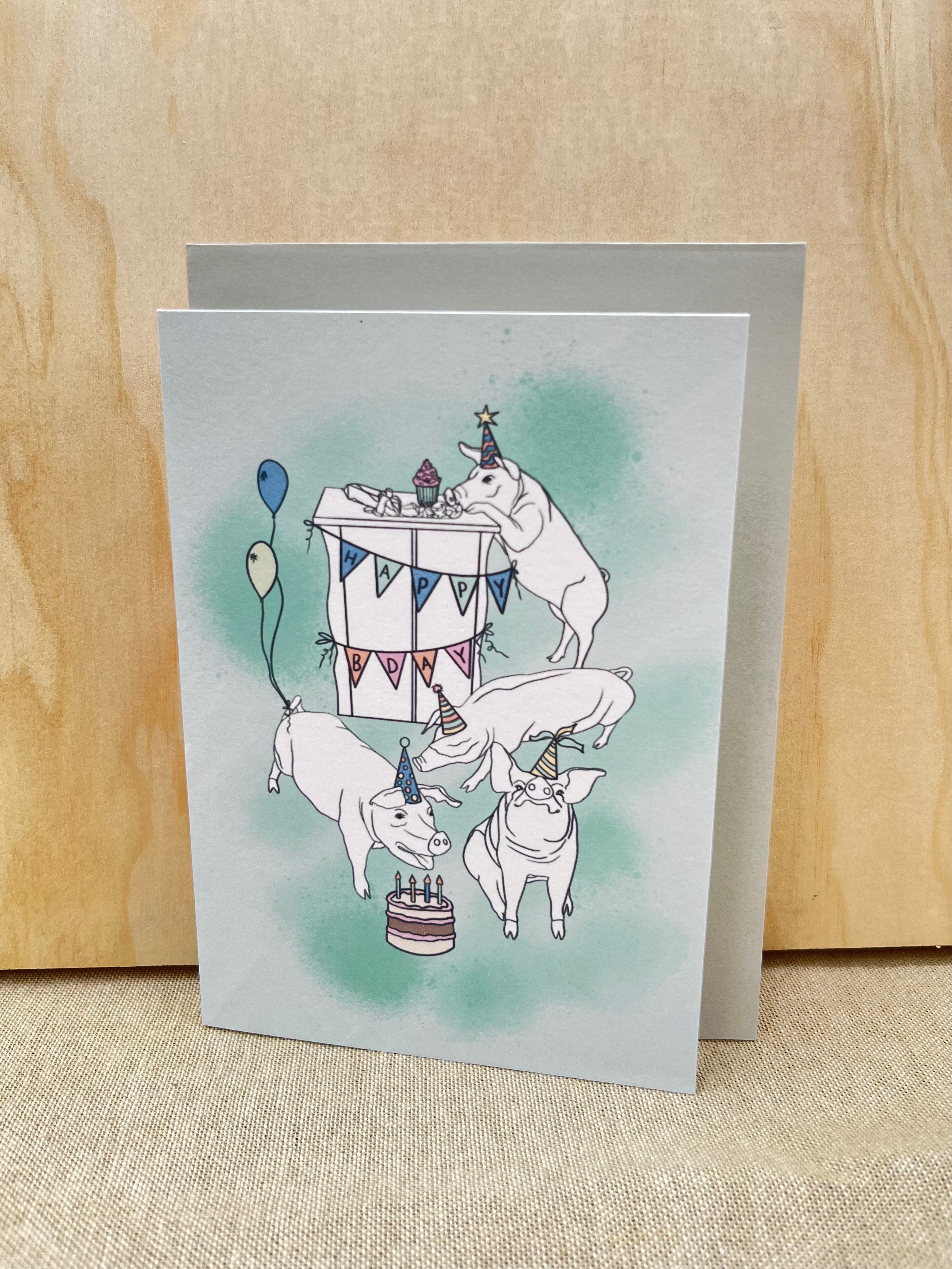 Birthday Pigs Card – thecraftybrum